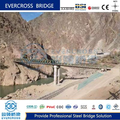 China GWD Modular Steel Bridge 35-91m Span Capacity with 4.2m Single Lane and 7.35m Double Lane Configurations for sale