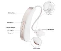 China Clear Sound Rechargeable Hearing Aid With Howling And Echo Suppression for sale