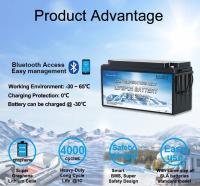 China Rechargeable Low Temperature Lithium ion Marine Battery 12V 200Ah LiFePO4 Batteries with Self-Heating Function for sale
