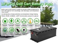China 48V 100Ah LiFePO4 Golf Cart Batteries 300A/10s Peak Current Over Current Protection for sale