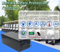 China IP67 Lithium Ferro Phosphate 48V 51.2V 105Ah Golf Cart Battery Peak Current 300A/10s Continuous Discharge Current 100A for sale