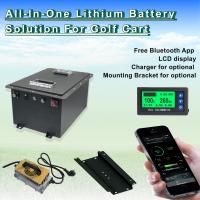 China High Current Lithium Golf Cart Battery 48V 100Ah 200A LiFePO4 With LCD Display for sale