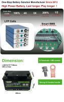 China 12V 100AH Deep Cycle Lifepo4 Battery With Blutooth / LCD Support Custom for sale