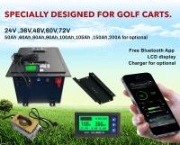 China 150A BMS LiFePO4 Golf Cart Battery 48V 100Ah 5120Wh Energy Rechargeable With LCD for sale