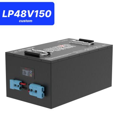China 48V 150Ah 51.2V LiFePO4 Golf Cart Battery, 250A BMS, 4000+ Cycles Lithium Battery, Max 12.8kW Power for sale