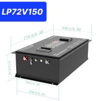 China 72V 150Ah 76.8V 250Amp Smart LiFePO4 Golf Cart Battery with LCD and Bluetooth for sale