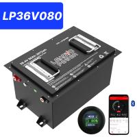 China 36V 80Ah 150Amp (36.8V) Bluetooth LiFePO4 Lithium Golf Cart Battery w/h LCD Display & Bluetooth for sale