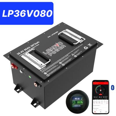 China 36V 80Ah 150Amp (36.8V) Bluetooth LiFePO4 Lithium Golf Cart Battery w/h LCD Display & Bluetooth for sale