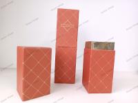China Recyclable Rectangular Cosmetic Paper Tube Orange For Gift for sale
