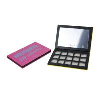 China 15 Colors Empty Eyeshadow Palette C2S Paper Cosmetics Makeup Palette With Mirror for sale