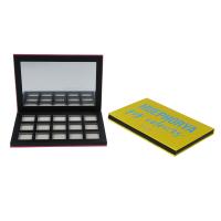 China 15 Colors Empty Eyeshadow Palette C2S Paper Cosmetics Makeup Palette With Mirror for sale