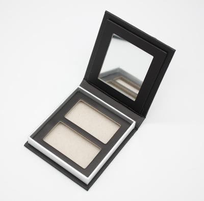 China Booklet Style Custom Eyeshadow Boxes Case Magnetic C2S Paper Matte Silver for sale