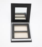 China Booklet Style Custom Eyeshadow Boxes Case Magnetic C2S Paper Matte Silver for sale