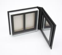 China Booklet Style Custom Eyeshadow Boxes Case Magnetic C2S Paper Matte Silver for sale