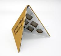 China Empty Triangle Eyeshadow Palette C2S Paper Customized Color For Makeup for sale