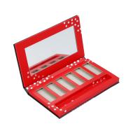 China 6 Colors Empty Eyeshadow Palette CMYK Pantone Makeup Palette With Brush for sale