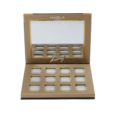 China Magnetic Closure Empty Eyeshadow Palette Box Cardboard 12 Colors 27mm for sale