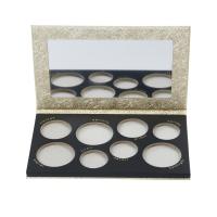 China Golden Straw Paper Empty Eyeshadow Palette 8 Colors Recyclable For Cosmetics for sale
