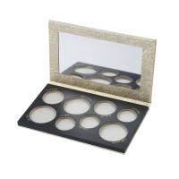 China Golden Straw Paper Empty Eyeshadow Palette 8 Colors Recyclable For Cosmetics for sale