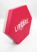 China Hexagon Lip Care Custom Makeup Packaging Box Pantone Color Recyclable Paper for sale