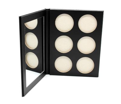 China Flocking Empty Eyeshadow Palette 6 Colors Custom Magnetic Eyeshadow Palette for sale