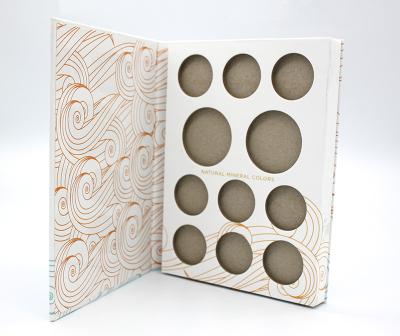 China Multicolor Empty Eyeshadow Palette Oil proof Paper Eyeshadow Makeup Case for sale