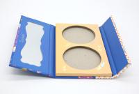 China 2 Pans Empty Blush Palette Customized Makeup Brush Pan For Beauty Packaging for sale