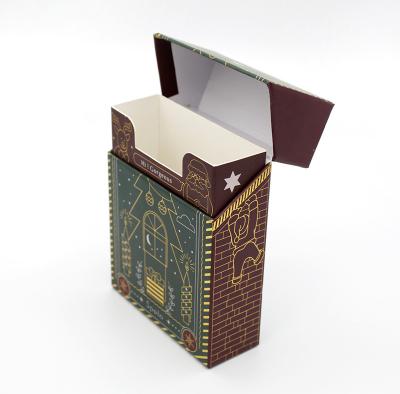 China CMYK Christmas Paper Gift Box Finished Cosmetic Paper Packaging 70mm Length for sale