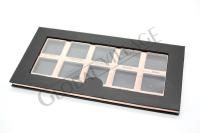 China 10 pan Empty Eye Shadow Palette CMYK PMS Pantone Printing With Magnet Sheet for sale