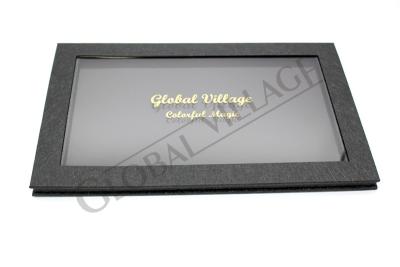 China Acrylic Window Paper Makeup Palette 175m Magnetic Length Empty Cosmetic Packaging for sale