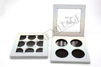 China Holographic Paper Empty Magnetic Eyeshadow Palette Makeup Pan Customized for sale