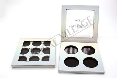 China Holographic Paper Empty Magnetic Eyeshadow Palette Makeup Pan Customized for sale