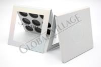 China Holographic Paper Empty Magnetic Eyeshadow Palette Makeup Pan Customized for sale