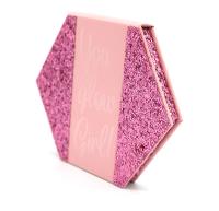 China Special Shaped Magnetic Make Up Palette Refilling Pink Hexagon Eyeshadow Palette for sale