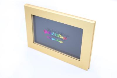 China Makeup Empty Magnetic Palette Refilling Light Golden Metalized With Mirror for sale