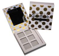 China Easy Open Empty Eyeshadow Palette Cases Metalized Golden For Makeup Lines for sale