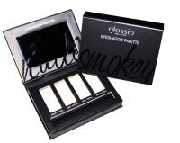 China Easy Open Empty Eyeshadow Palette Cases Metalized Golden For Makeup Lines for sale