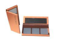 China Brown Paper Empty Blush Highlighter Contour Palette With Hot Stamping Logo for sale