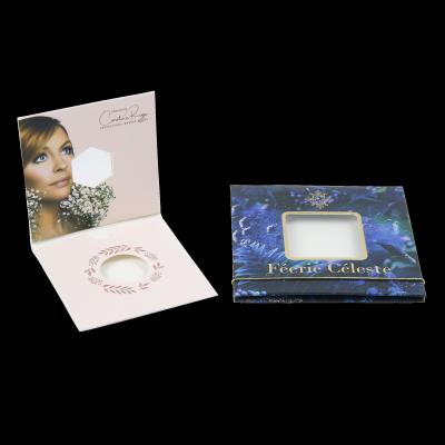 China Flat Square Single Eyeshadow Packaging Envelopes With Transparent Window for sale