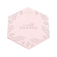 China Hexagon Empty Magnetic Palette Pink Cosmetic Palette Packaging for sale