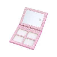 China Glitter Paper Cosmetic Makeup Packaging 81mm CMYK Blush And Highlighter Palette for sale