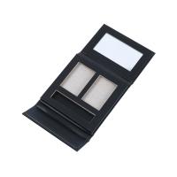 China Black Empty Eyeshadow And Blush Palette C2S PAPER With Brush for sale