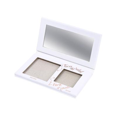 China 2 Position Empty Baked Eyeshadow Palette / Eye Makeup Palette Customized for sale
