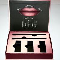 China C1S C2S Corrugated Cosmetic Paper Box / Make Up Kit Box With 3 Lipgloss 2 Eyeliners for sale