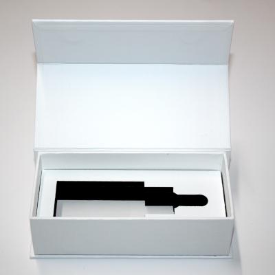 China 150mm Length C2S Cosmetic Paper Box / Skin Care Gift Box With Black EVA Foam for sale