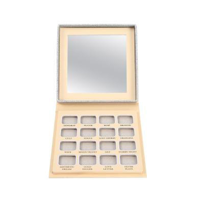 China Glitter Powder Empty Baked Eyeshadow Palette 16 Position CMYK Printing for sale