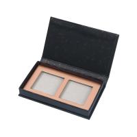 China Black Cardboard Eyeshadow Packaging Embossed Logo Baked Eyeshade Palette for sale
