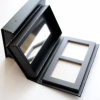 China 36mm Baked Eyeshadow Palette 2 Pans Matte Black FSC Certificated for sale