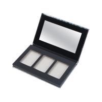 China 3 Position Empty Blush Palette C2S Paper With Glass Mirror for sale