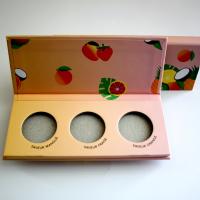 China Matte Lamination Empty Blush Palette DIAM 30MM 3 Pans Position for sale